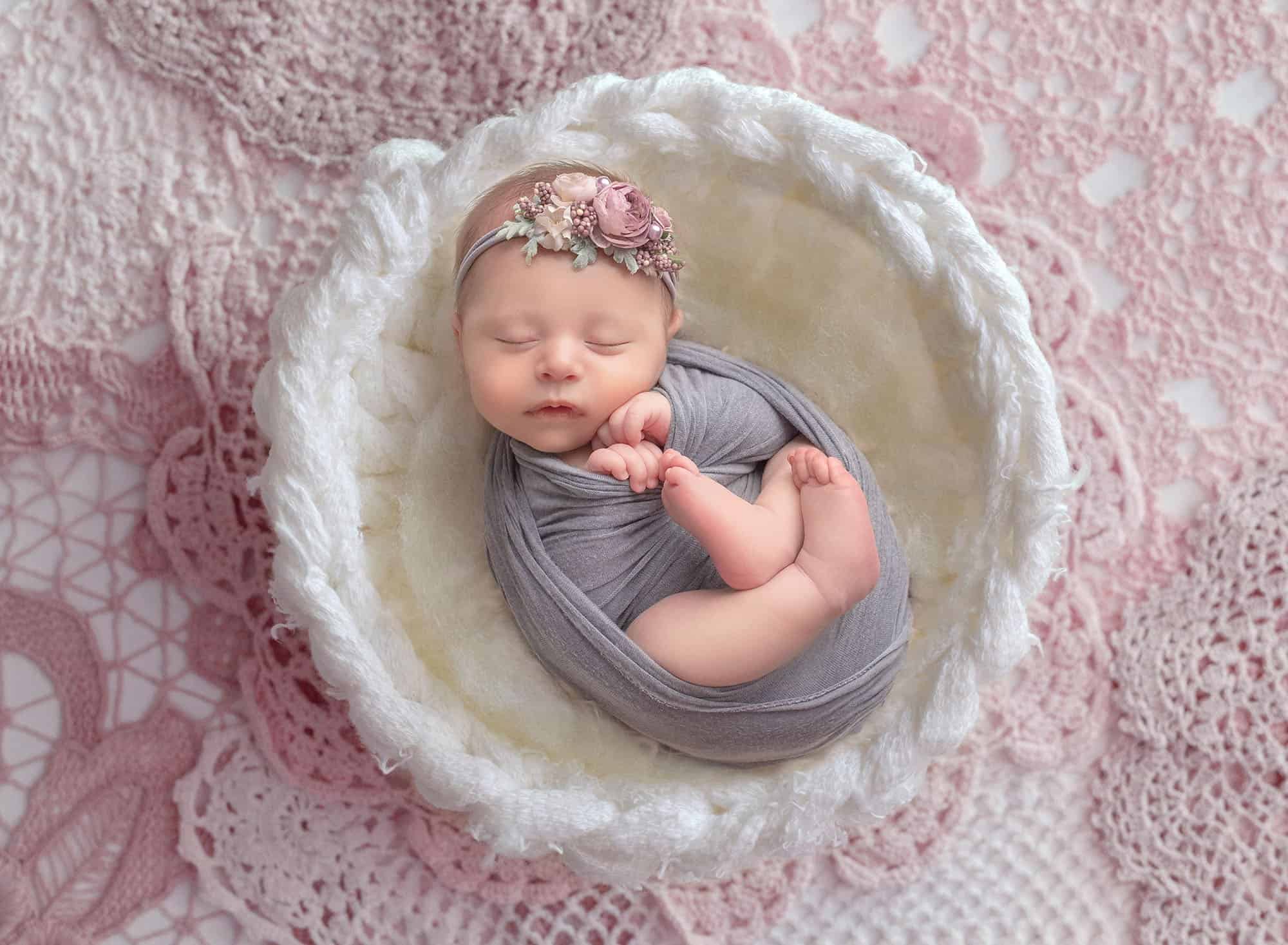 Raven ~ Lavender & Blush Newborn Pictures | One Big Happy Photo